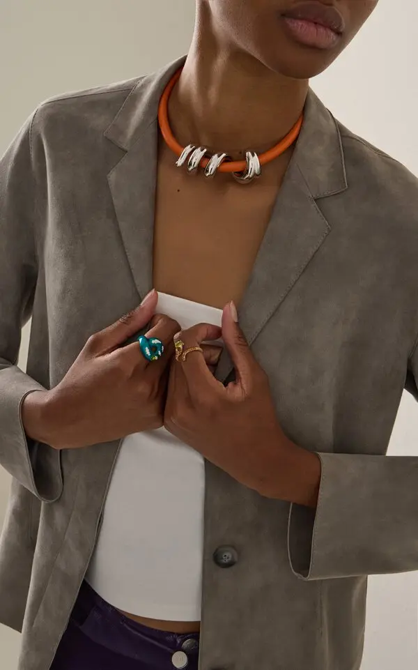 Bea Bongiasca Cloud Tarallo Sterling Silver Enamel Ring
