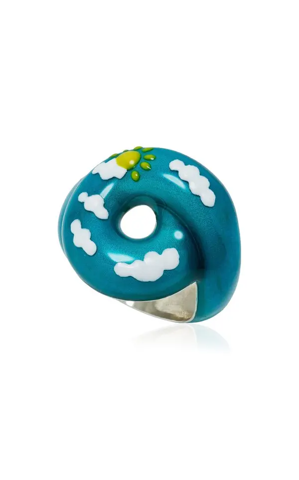 Bea Bongiasca Cloud Tarallo Sterling Silver Enamel Ring