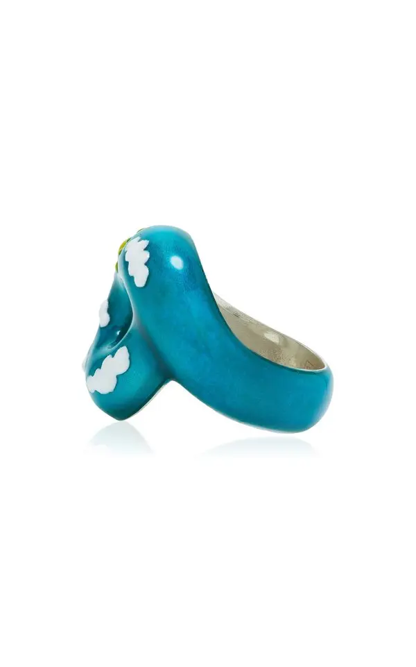 Bea Bongiasca Cloud Tarallo Sterling Silver Enamel Ring