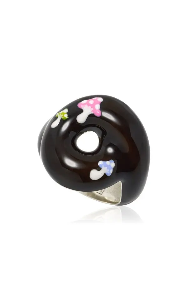 Bea Bongiasca Exclusive Mushroom Tarallo Sterling Silver Enamel Ring
