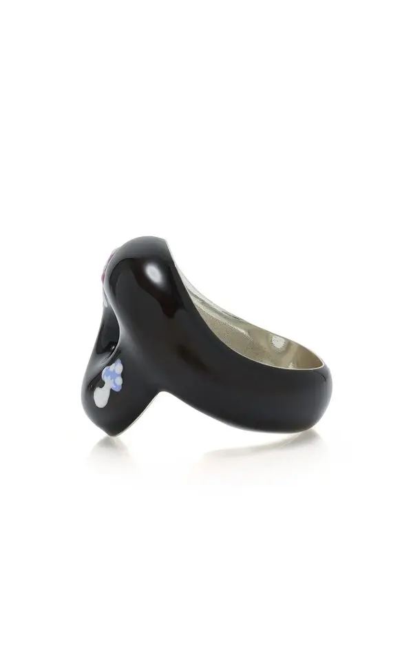 Bea Bongiasca Exclusive Mushroom Tarallo Sterling Silver Enamel Ring