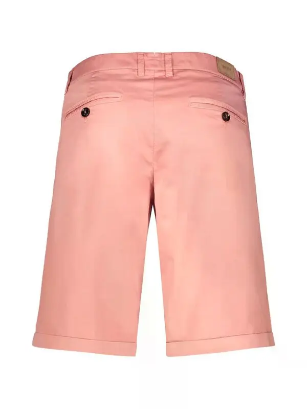 MOORER Pleated Turn-up Shorts - Pink