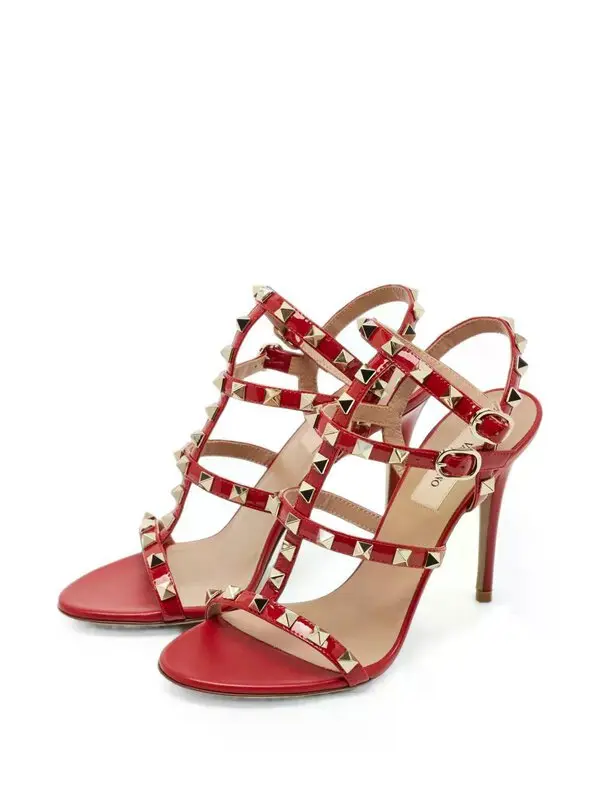 Valentino Garavani Rockstud Ankle-strap Sandals - Red