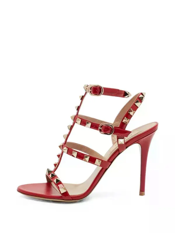 Valentino Garavani Rockstud Ankle-strap Sandals - Red