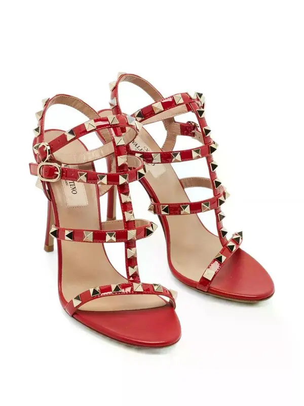 Valentino Garavani Rockstud Ankle-strap Sandals - Red
