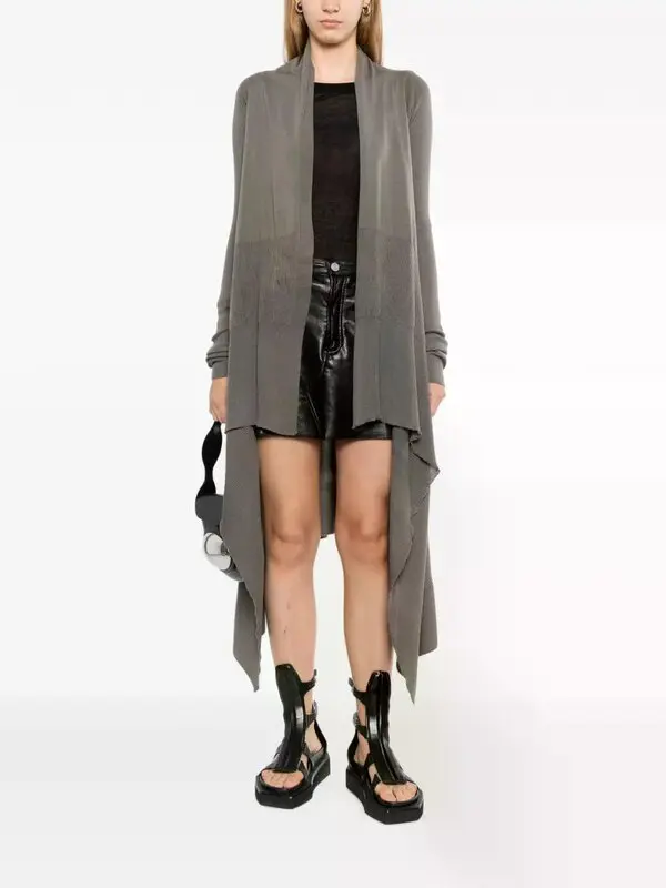 Rick Owens Ribbed Asymmetrical Cardigan