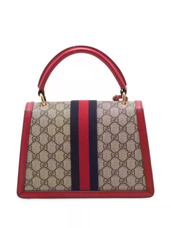 Gucci 2000-2015 Small Gg Supreme Web Queen Margaret Top Handle Bag Satchel