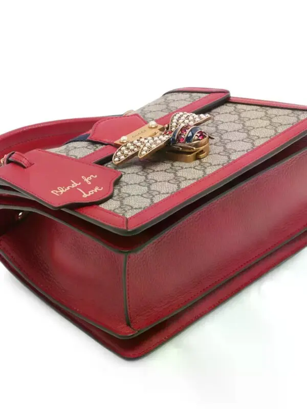 Gucci 2000-2015 Small Gg Supreme Web Queen Margaret Top Handle Bag Satchel