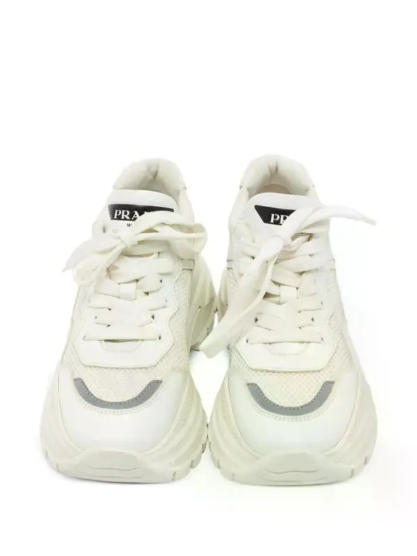 Prada Platform Lace-up Sneakers