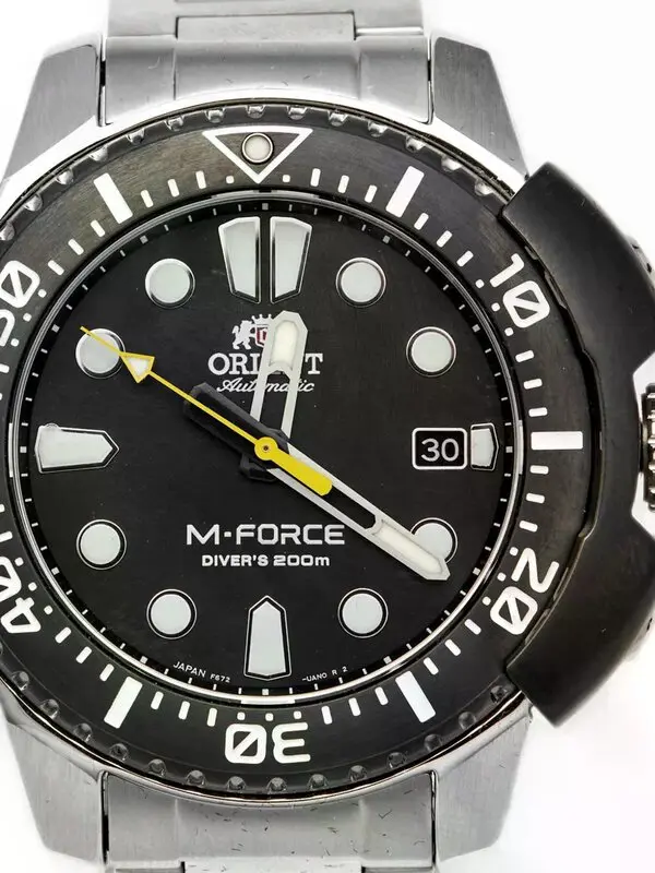 ORIENT M-force 45mm Automatic Diver Watch With Stainless Steel Link Bracelet