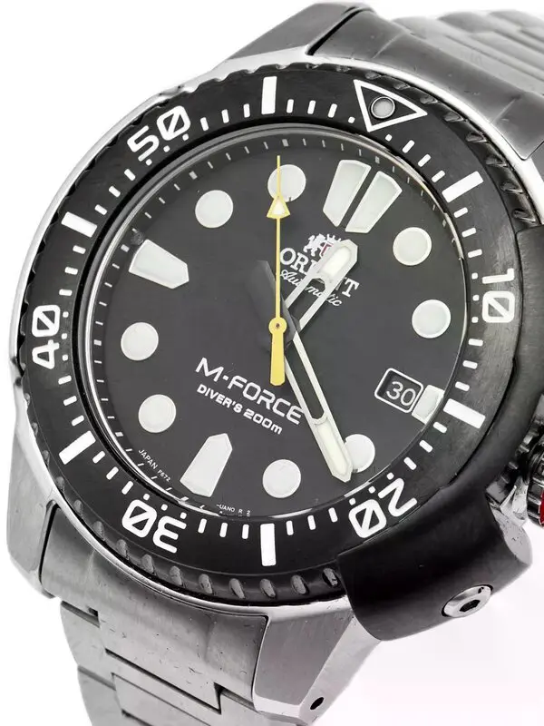 ORIENT M-force 45mm Automatic Diver Watch With Stainless Steel Link Bracelet
