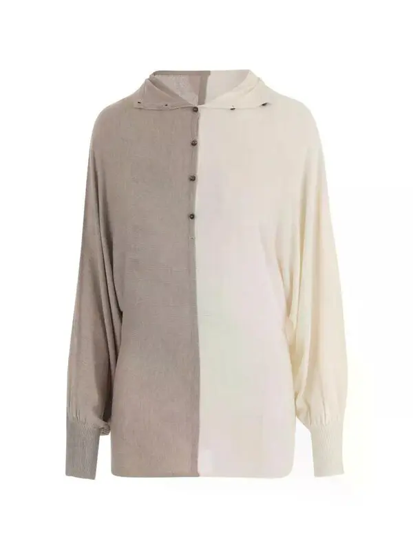 Jacquemus Two-tone Draped Top - Neutrals