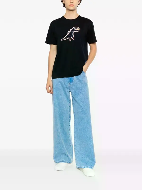 AGNES B. Dinosaur Patch T-shirt - Black