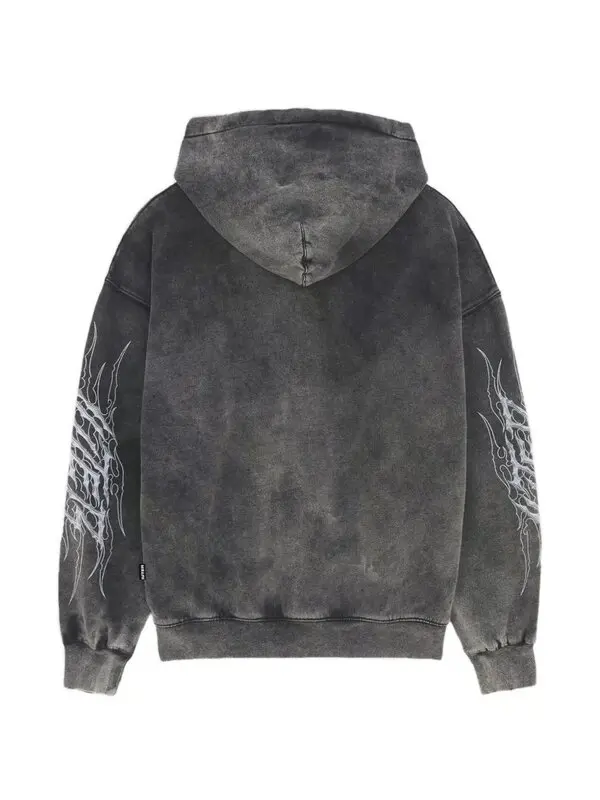 IUTER Tribal Marble-effect Zip-up Hoodie