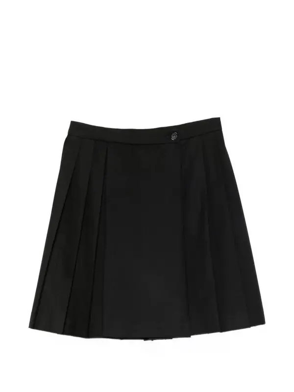 I BLUES Pleated Wrap Mini Skirt