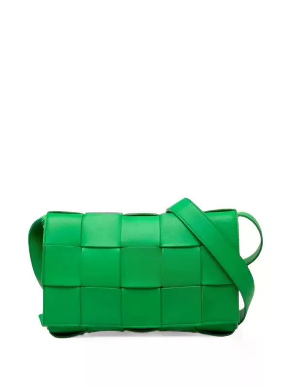 Bottega Veneta Nappa Intrecciato Cassette Crossbody Bag - Green