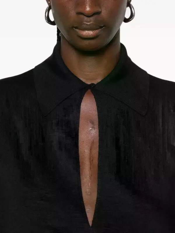 Malo Cut-out Knitted Kaftan