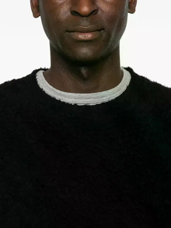 SCAGLIONE Bouclé-knit Crew Neck Sweater