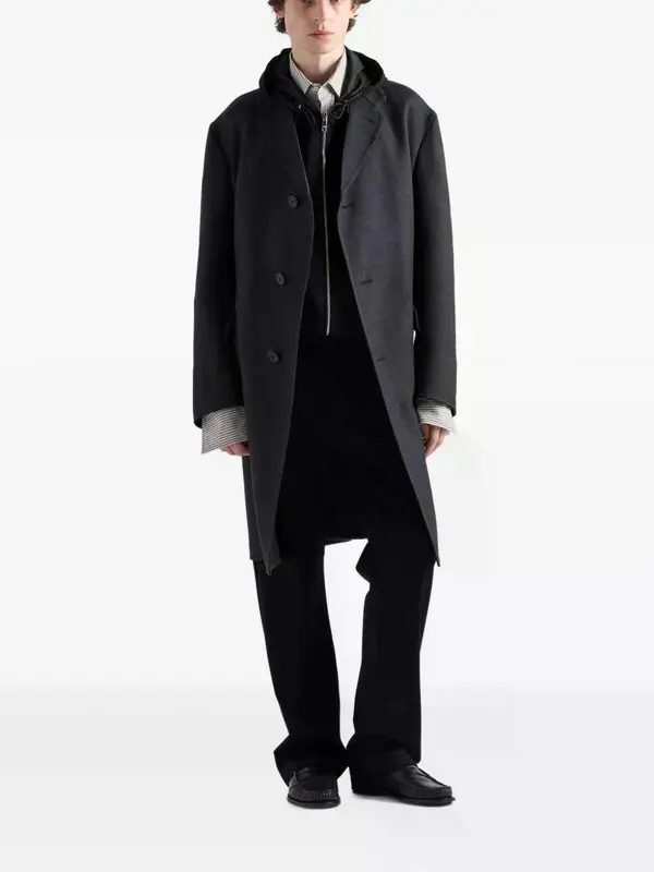 Prada Technical Fleece Hoodie Jacket