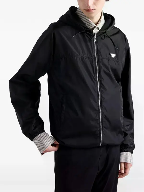 Prada Technical Fleece Hoodie Jacket