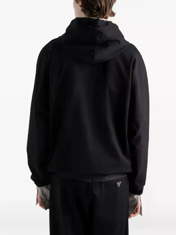 Prada Technical Fleece Hoodie Jacket