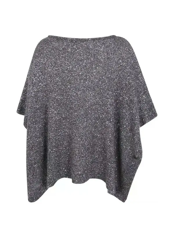 D.exterior Sequin-embellished Knitted Poncho