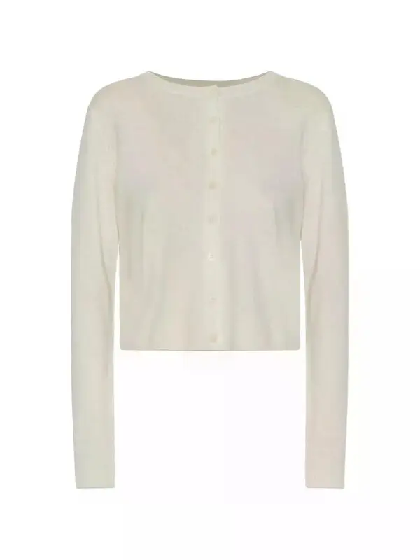 LoveShackFancy Cameyrn Cashmere Bow Detail Cropped Cardigan