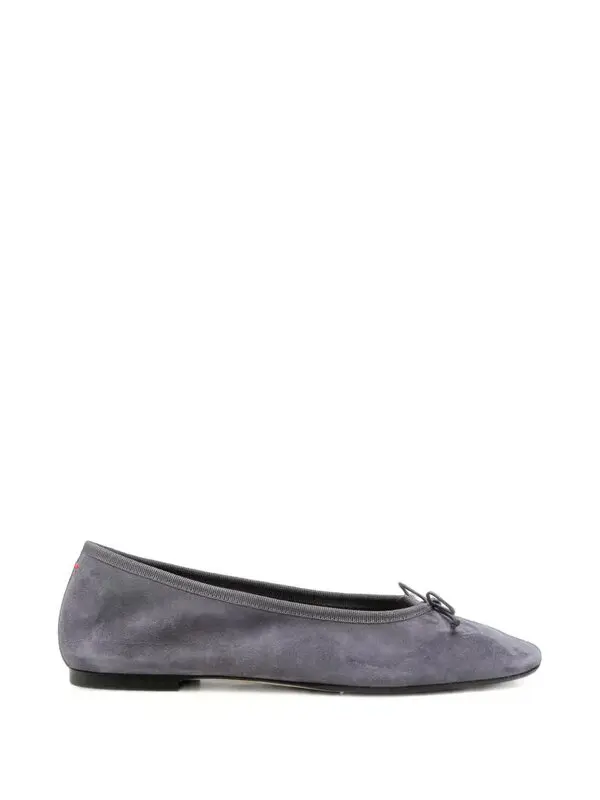 AeydĒ Tiby Bow-detail Suede Ballet Flats