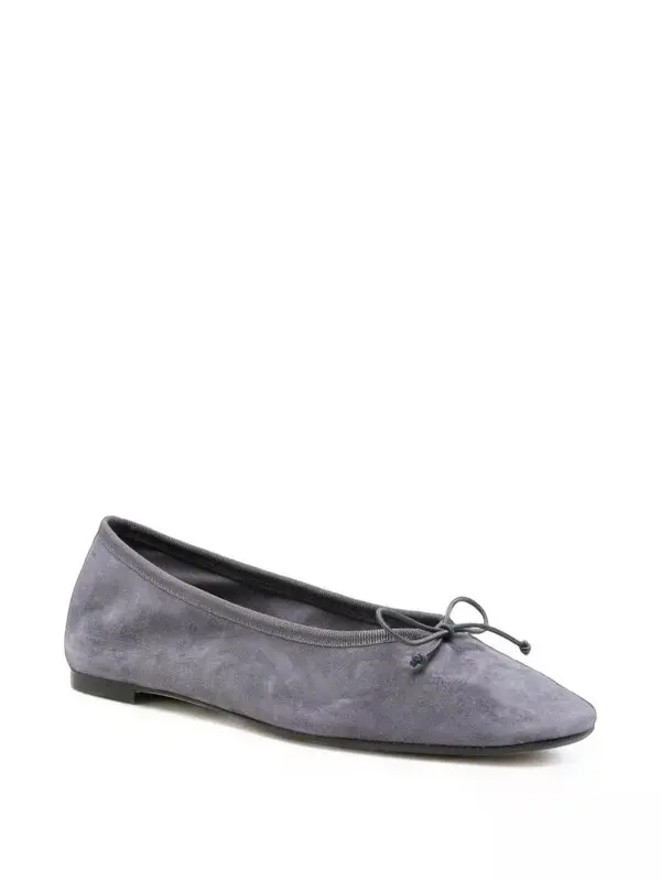 AeydĒ Tiby Bow-detail Suede Ballet Flats