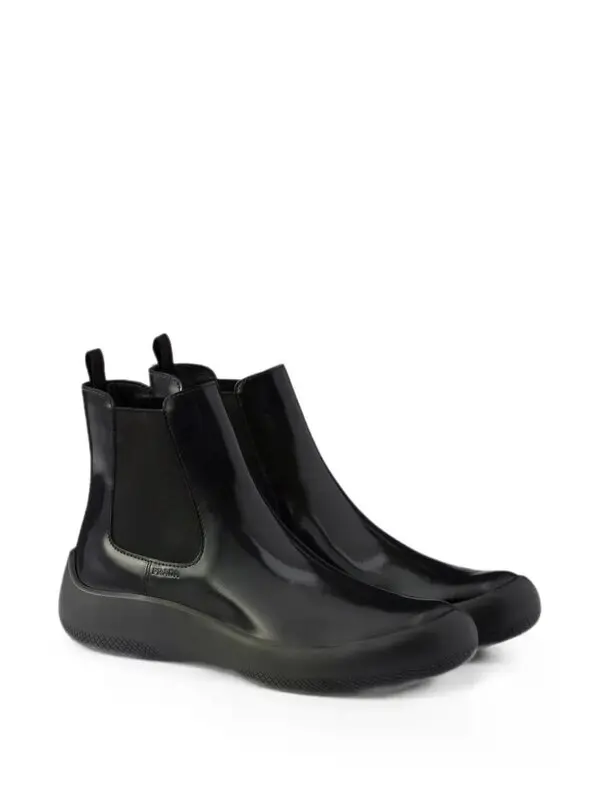 Prada Brushed Leather Chelsea Boots