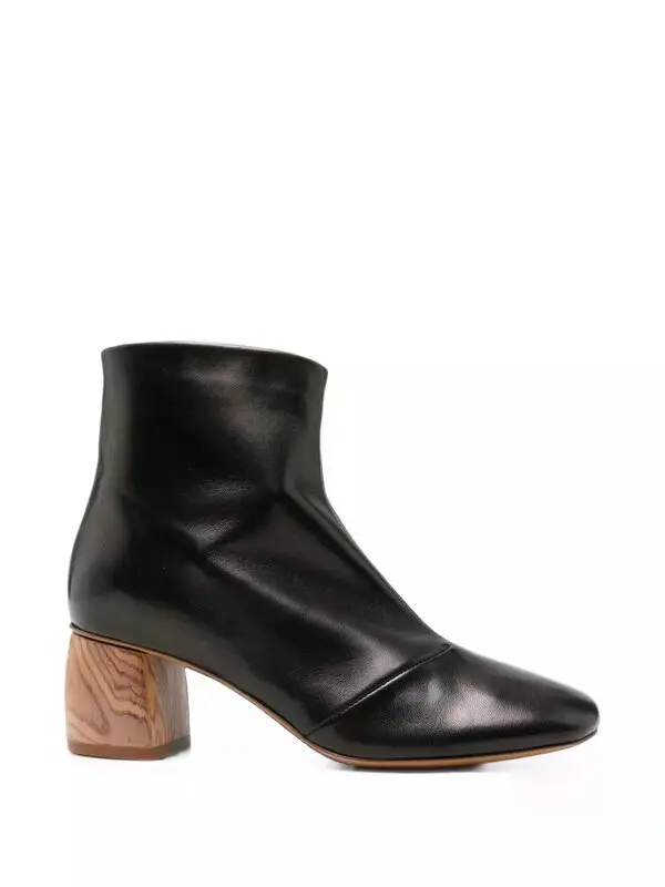 FORTE_FORTE Wood-effect Block-heel Ankle Boots