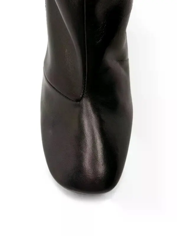 FORTE_FORTE Wood-effect Block-heel Ankle Boots