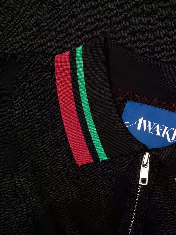 AWAKE NY Mesh Zip-fastening Polo Shirt