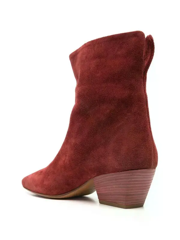 FORTE_FORTE Suede Pointed-toe Ankle Boots