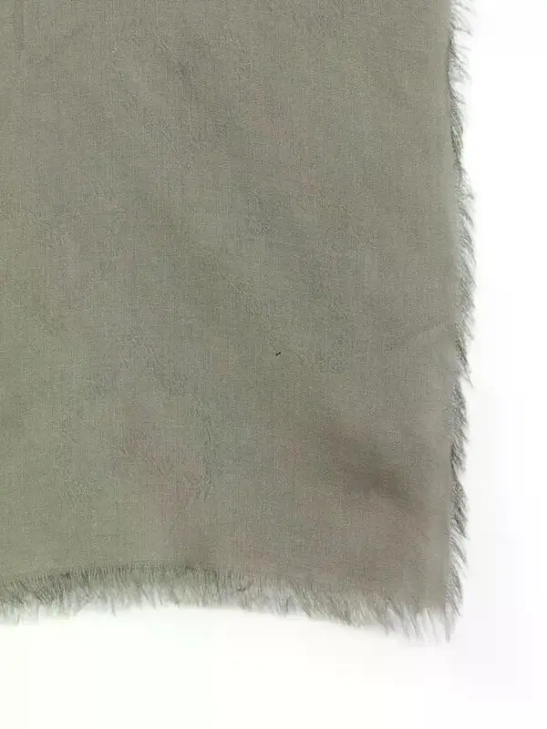 TWINSET Jacquard-logo Frayed Scarf - Grey