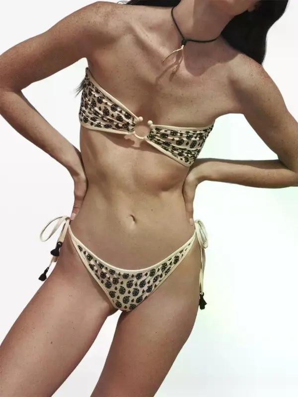 Johanna Ortiz Seawaters Paisley-print Bandeau Bikini Top
