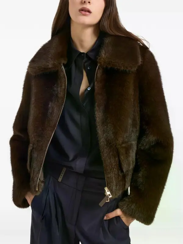 BULLY Faux-fur Single-breasted Coat