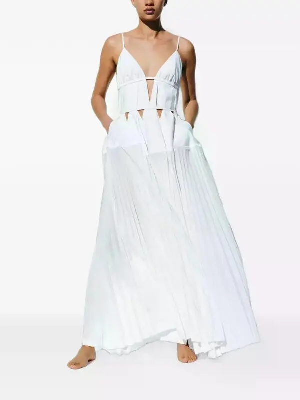 Simkhai Selene Pleated Maxi Gown