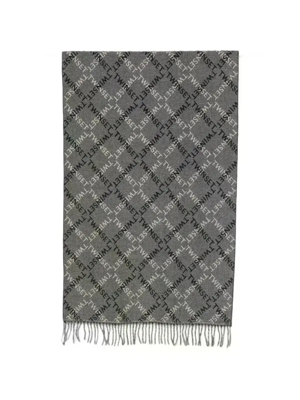TWINSET Logo-print Fringed Scarf