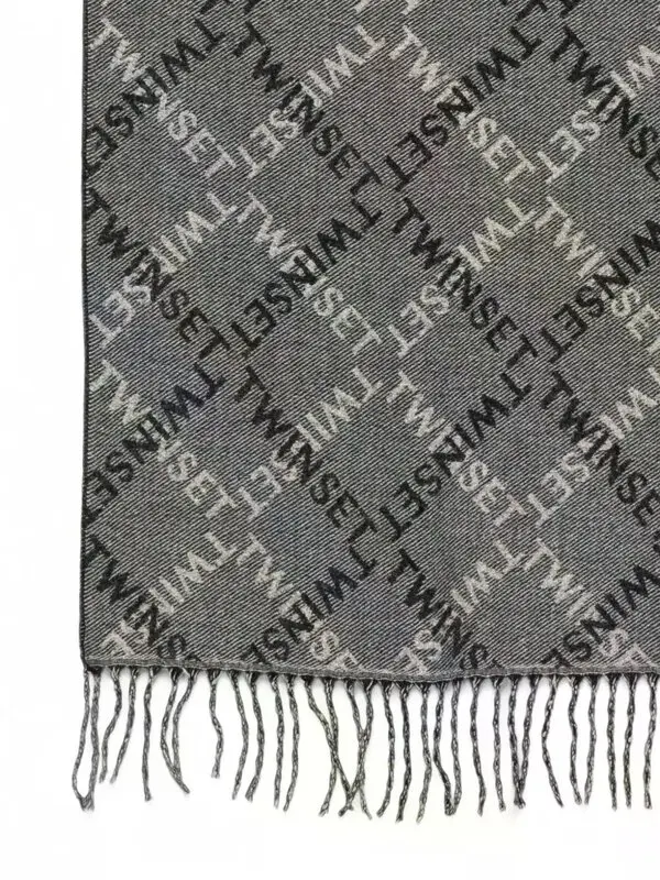 TWINSET Logo-print Fringed Scarf