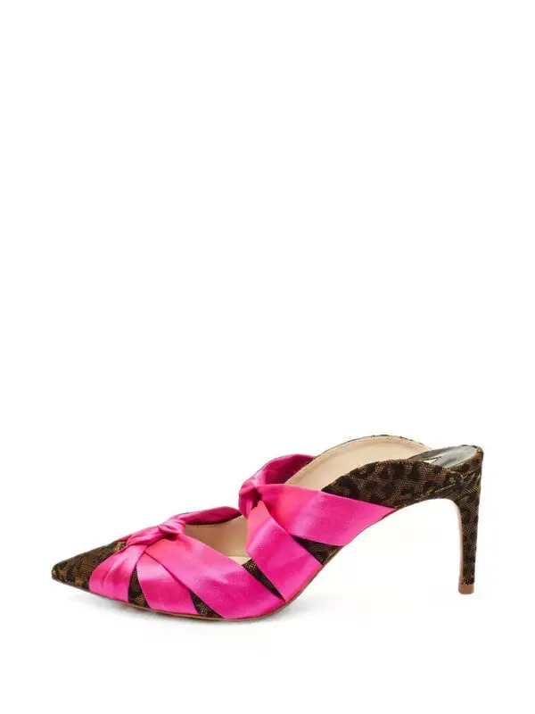 SOPHIA WEBSTER Knot-embellished Jacquard Mules - Pink