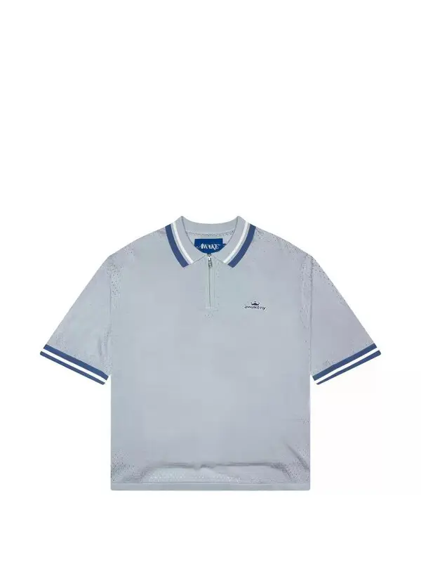 AWAKE NY Mesh Zip-up Polo Shirt