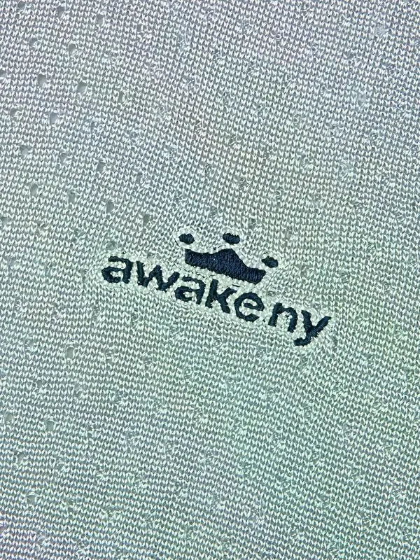 AWAKE NY Mesh Zip-up Polo Shirt