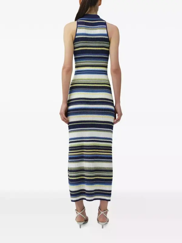 Simkhai Kerrin Chevron-knit Midi Dress