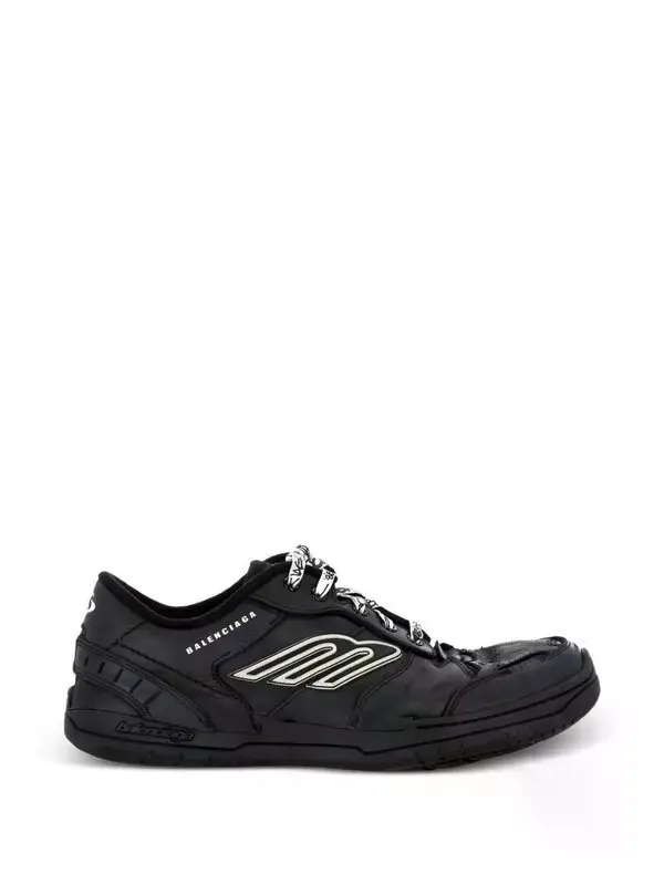 Balenciaga Cowhide And Polyester Sneakers - Black