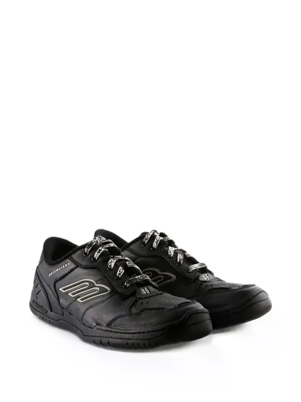 Balenciaga Cowhide And Polyester Sneakers - Black