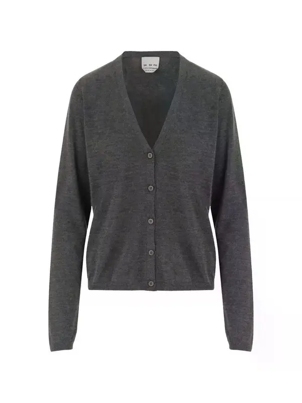 SA SU PHI V-neck Button-up Cardigan