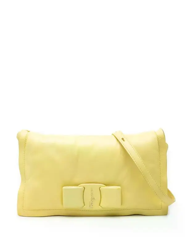 FERRAGAMO 2020 Padded Leather Viva Bow Crossbody Bag
