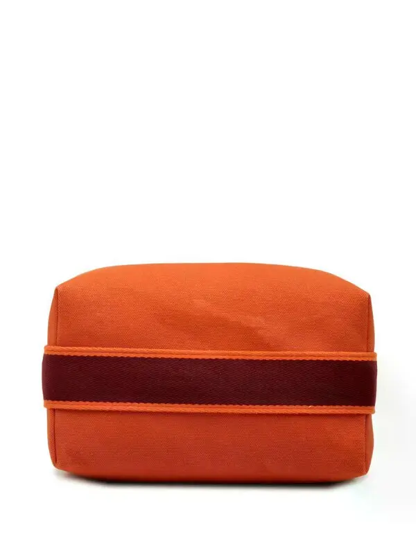 Hermès Canvas Toile Bride A Brac Vanity Bag - Orange