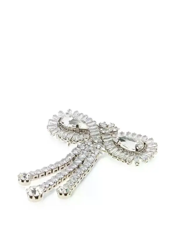 Alessandra Rich Embellished Bow Brooch